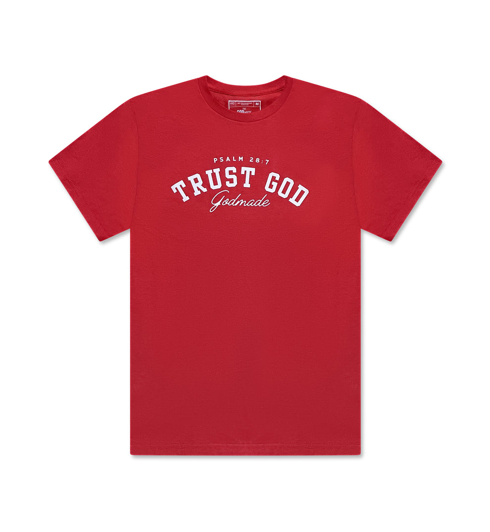 BIG & TALL (The Blood Red) Trust God T-Shirt – thegodmadestore